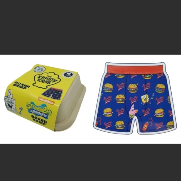 Underwear & Socks | Spongebob Krusty Krab Burger Themed Boxer Briefs In ...
